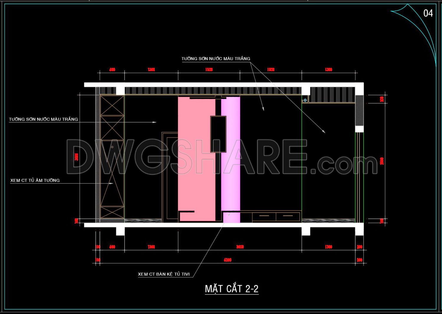43. Download CAD drawings for interior design of bedroom