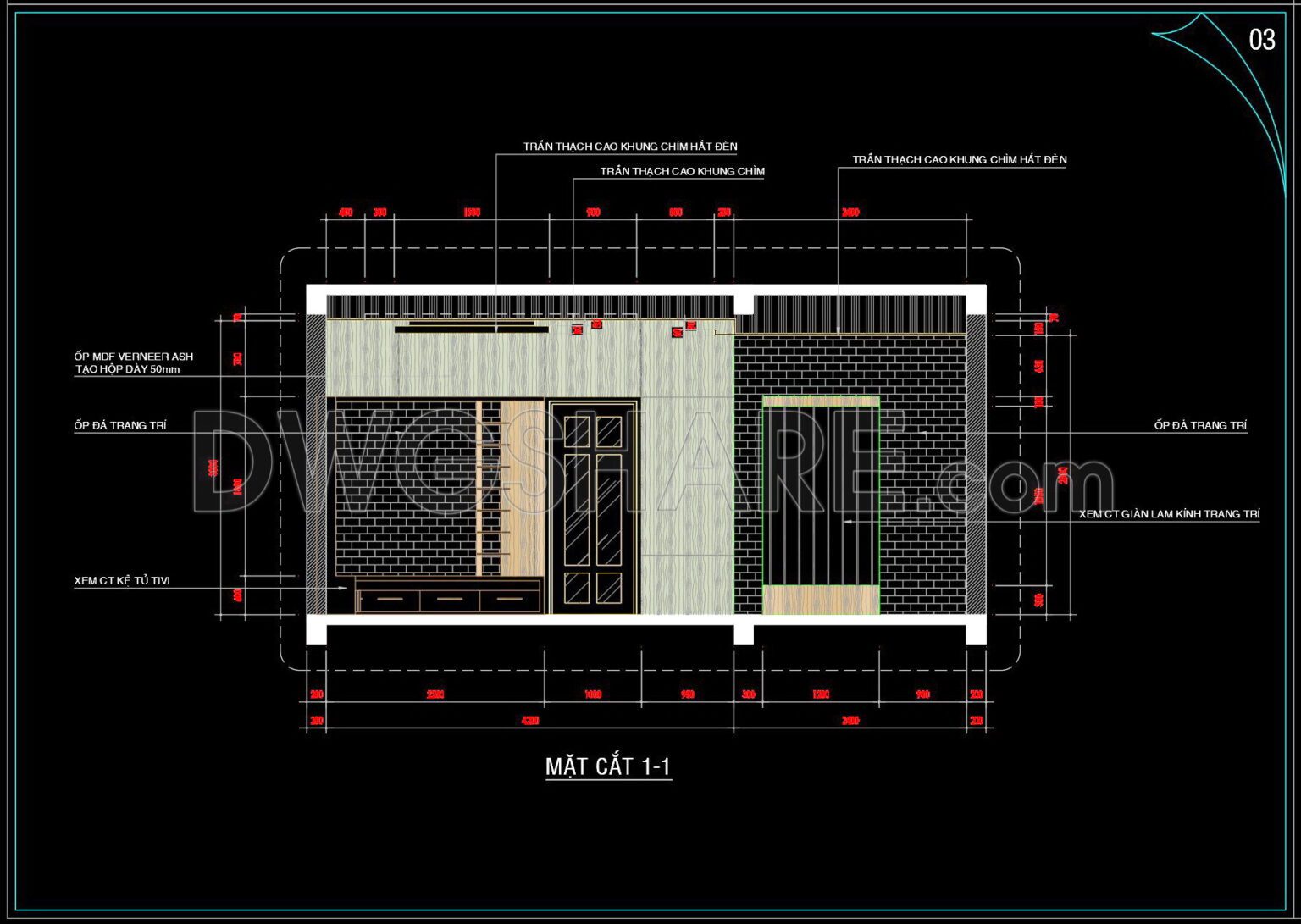6. Download detailed CAD design drawings of the living room for a townhouse
