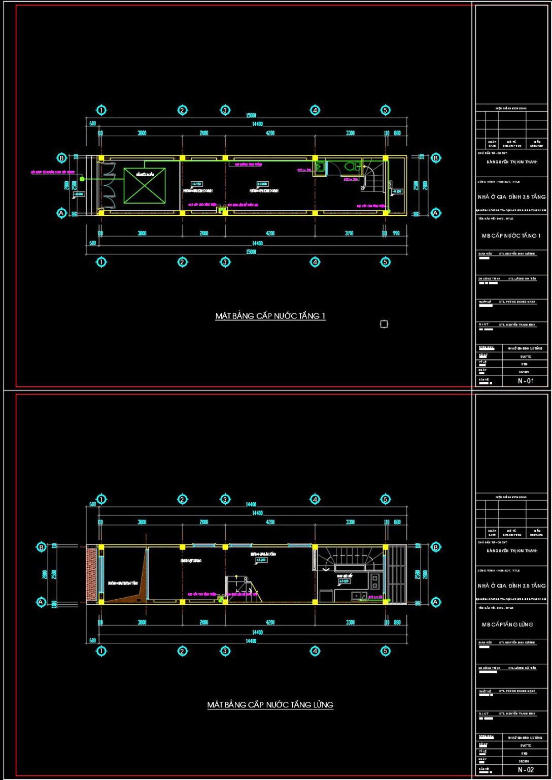 64. CAD drawings detailing the design of water supply and drainage ...