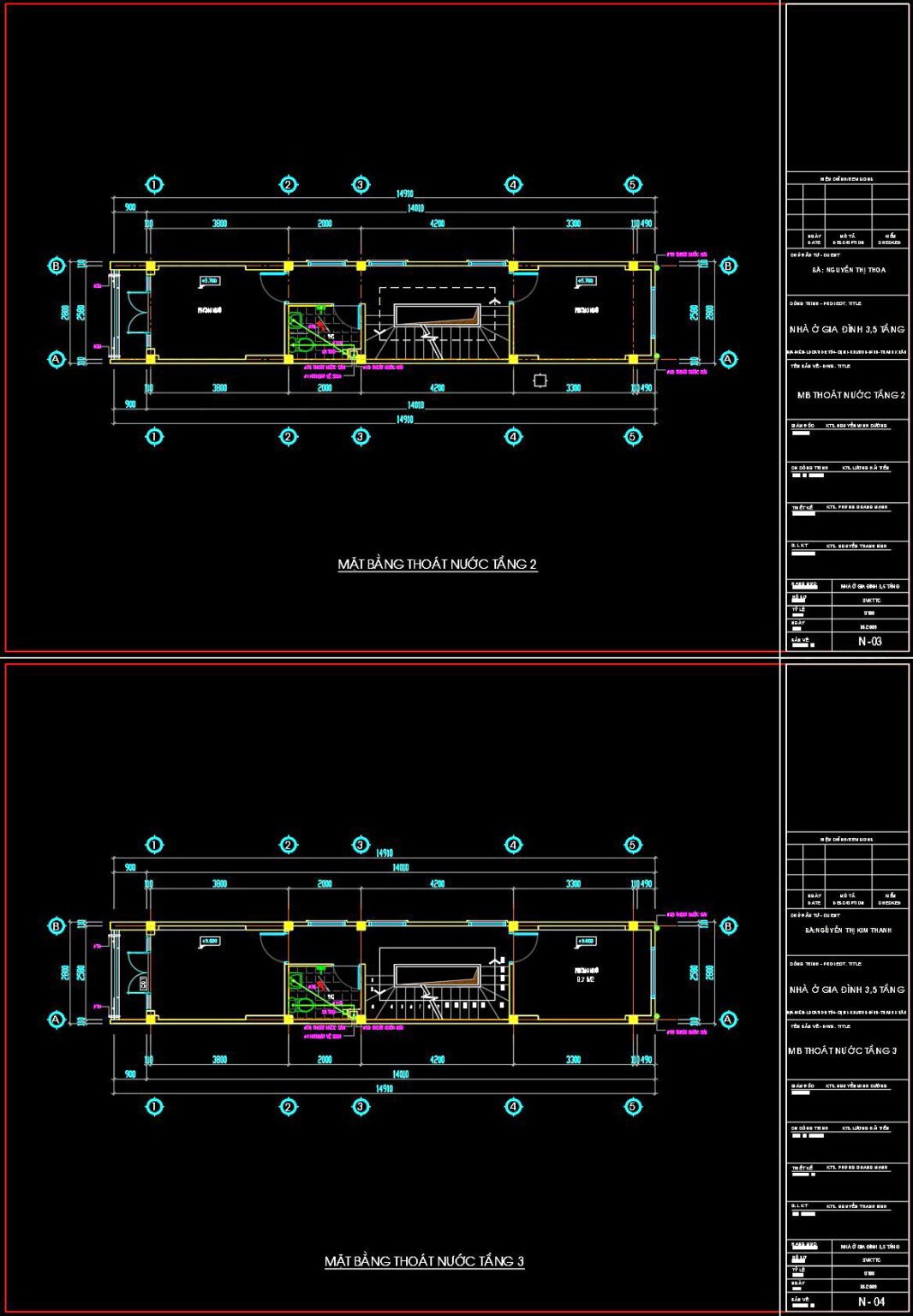 64. CAD drawings detailing the design of water supply and drainage ...