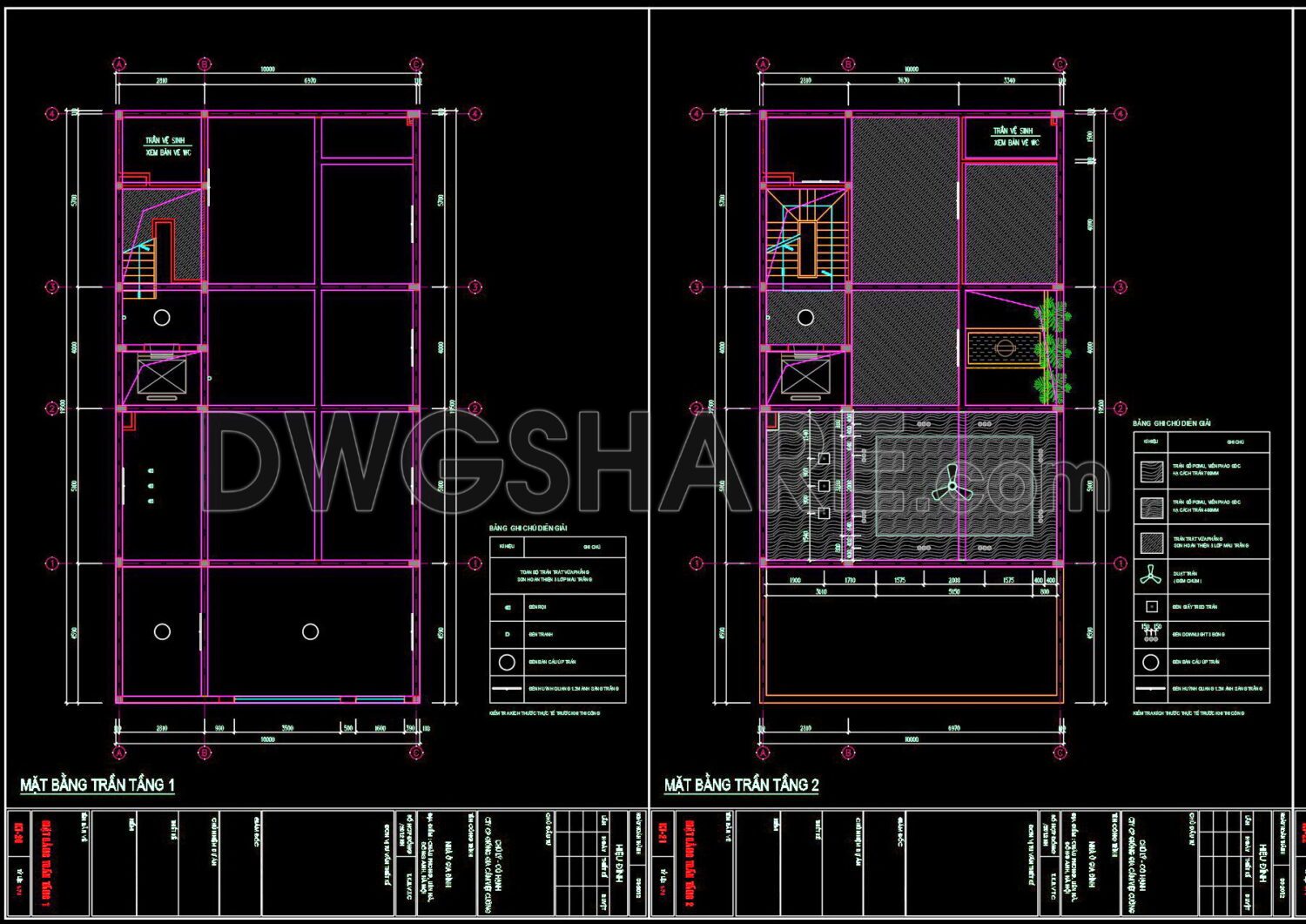84. Detailed CAD drawings of the ceiling and floor for a 5-story ...