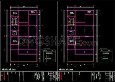 84. Detailed CAD drawings of the ceiling and floor for a 5-story ...