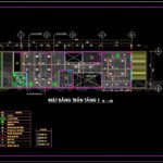 85. Detailed CAD drawings of the ceiling and floor for a 4-story ...