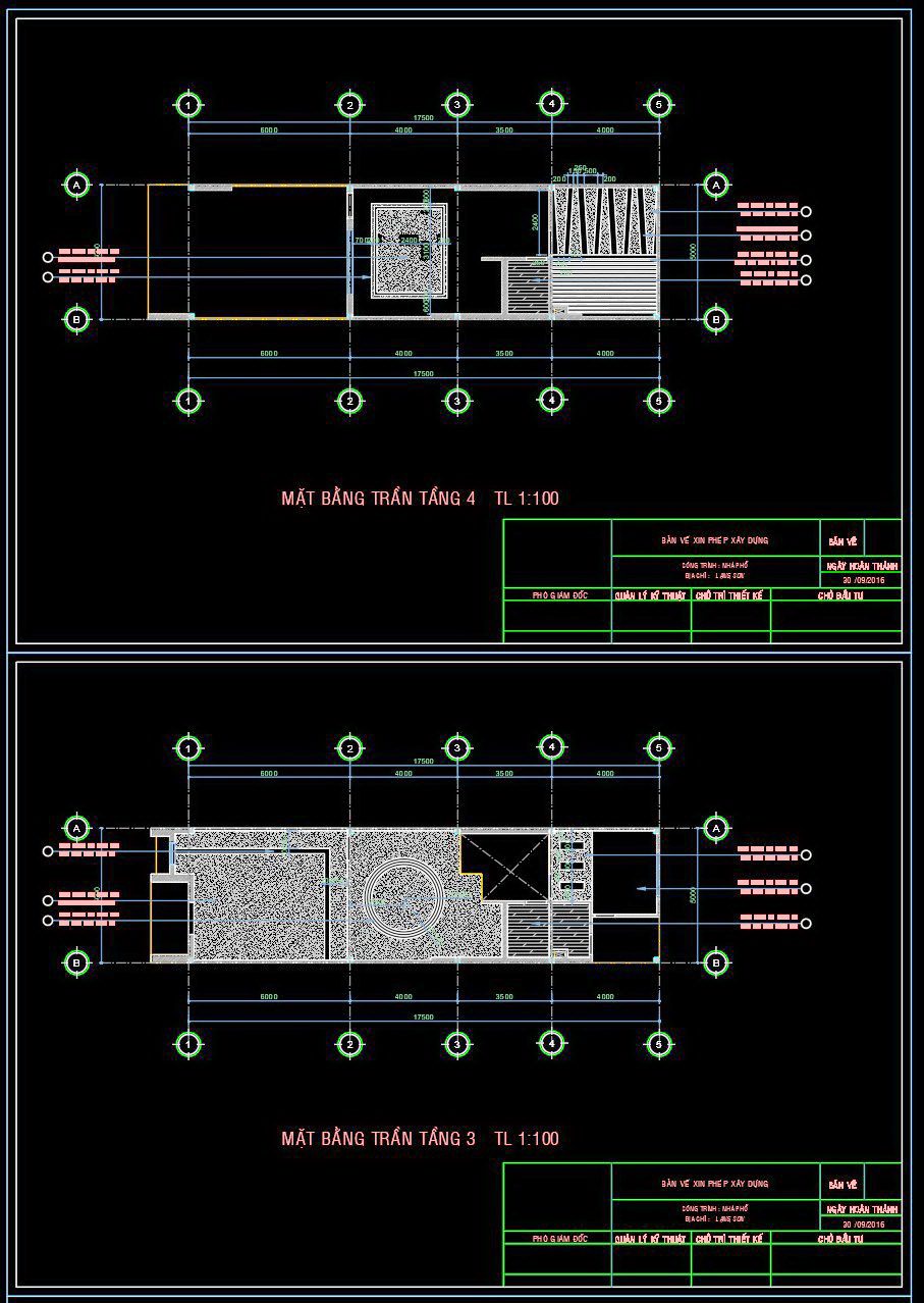86. Detailed CAD drawings of the ceiling and floor for a 4-story ...