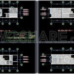 86. Detailed CAD drawings of the ceiling and floor for a 4-story ...
