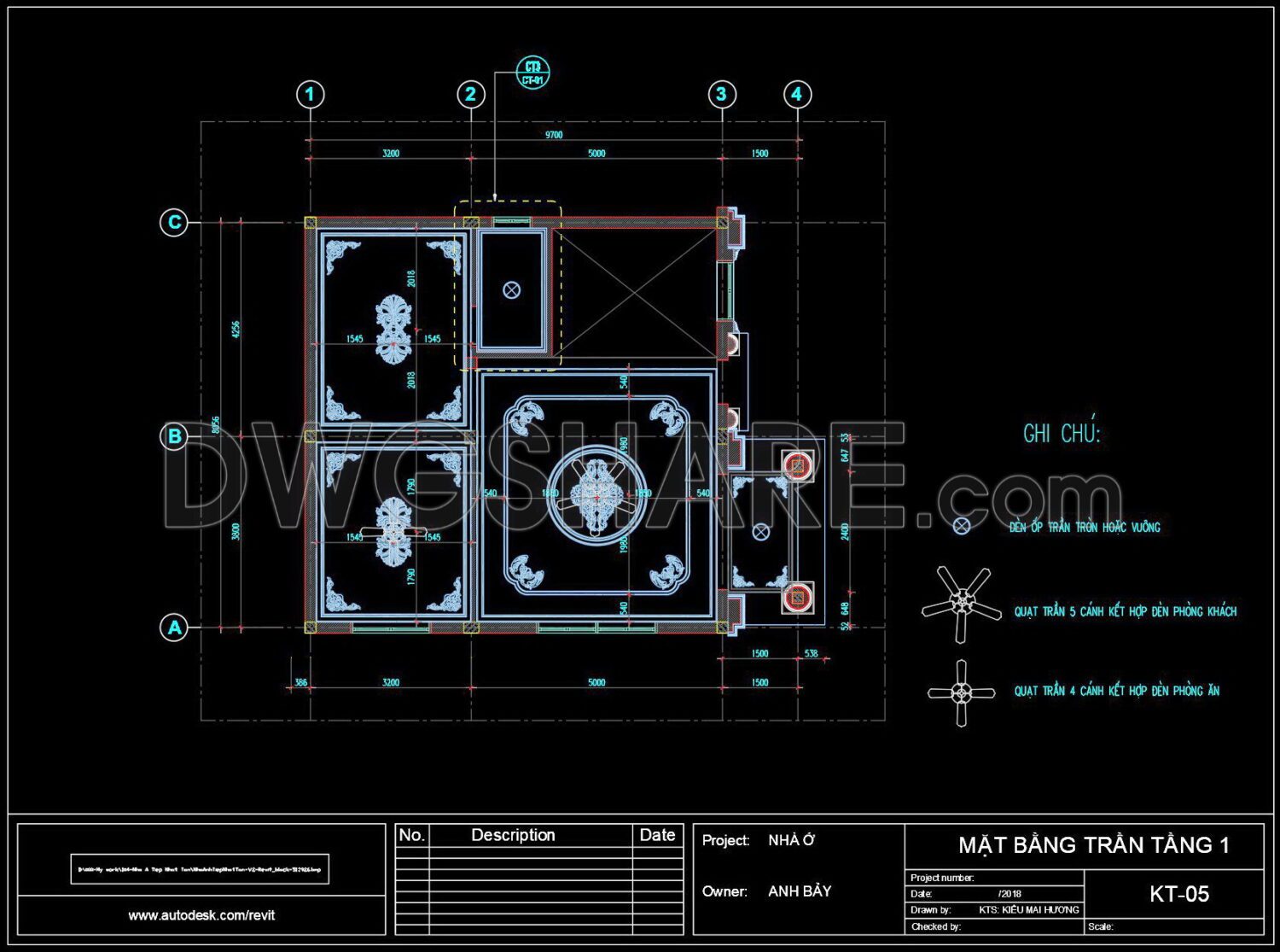 102. Detailed CAD drawings for the ceiling layout design of a 2-story ...