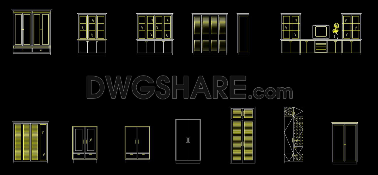107. Cupboards CAD blocks free download