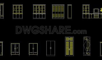 10.Gas cooker, Induction cooker, Kitchen hood AutoCAD blocks free download