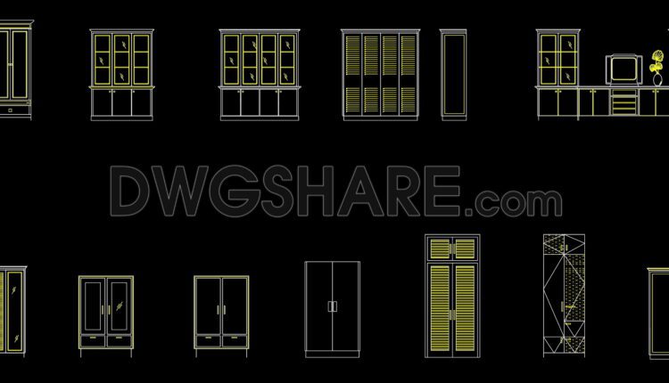 107. Cupboards CAD blocks free download - Free Cad Blocks, download DWG ...