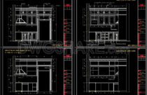 334. Download CAD blocks of various kitchen island floor plans
