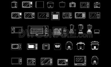 109. Kitchen Appliance CAD Blocks