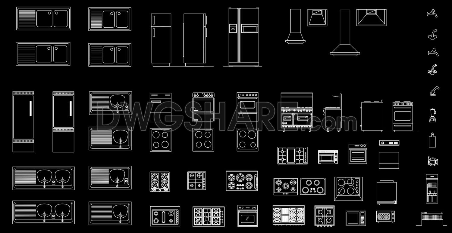 110. Kitchen Equipment CAD Blocks
