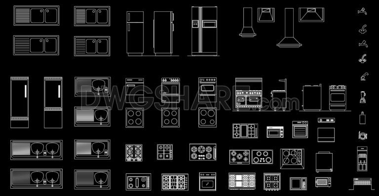 110. Kitchen Equipment CAD Blocks