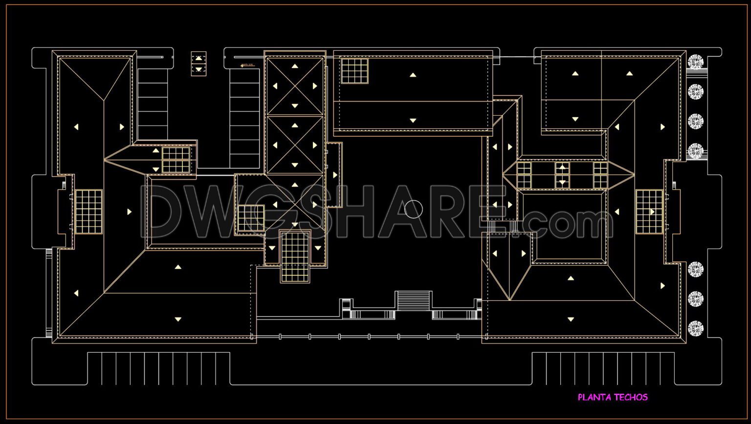 12. CAD drawings of the government house For Download