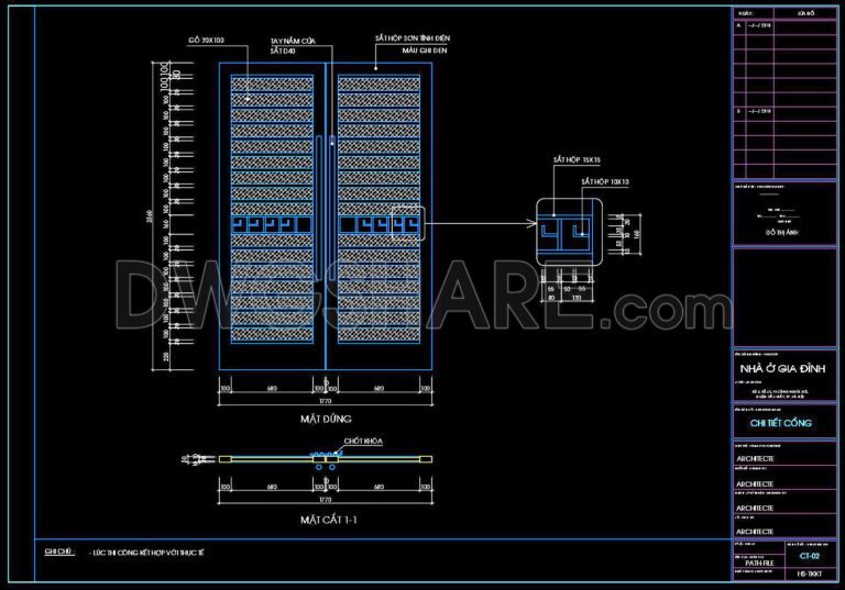 146. CAD drawings detailing gates and fences available for download