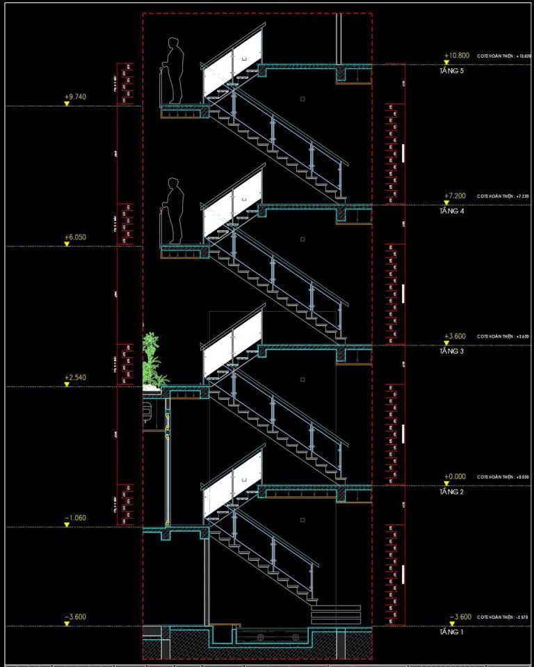 173. Download detailed CAD drawings of townhouse stairs