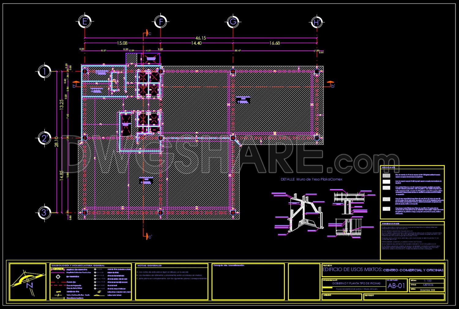 176. CAD drawing Offices structures free download