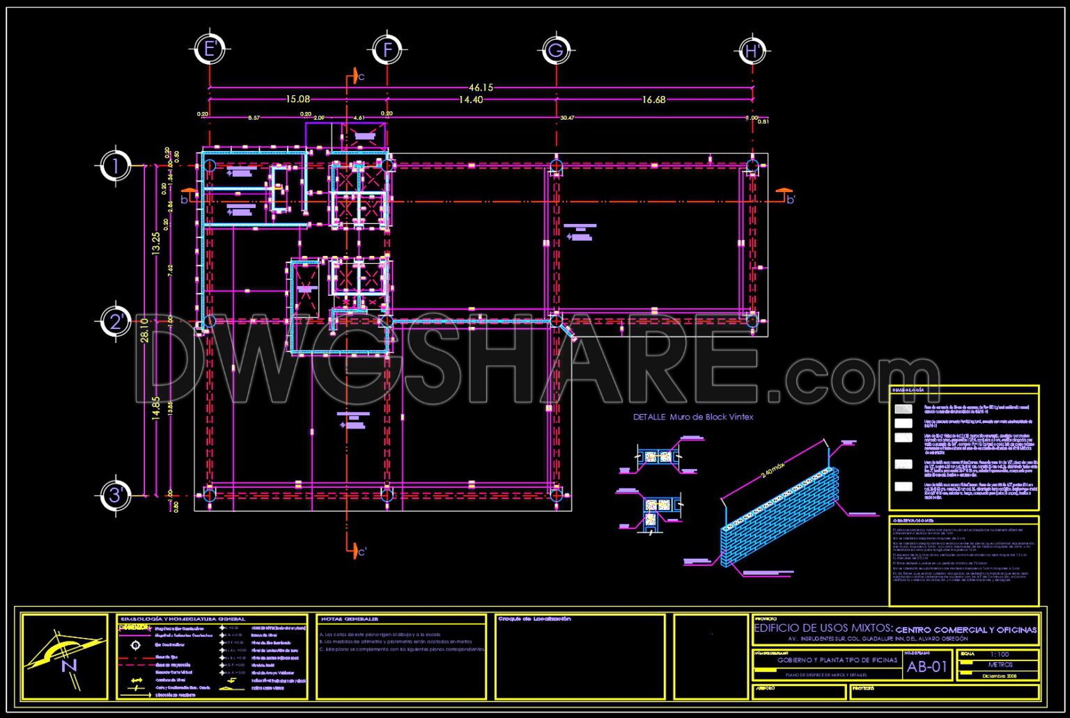176. CAD drawing Offices structures free download