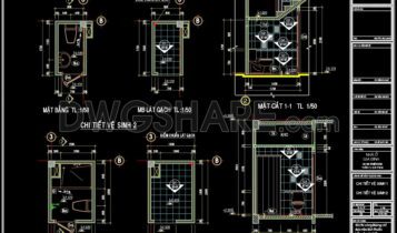 72.Typical Section of Counter Top Wash Basin CAD Drawing DWG
