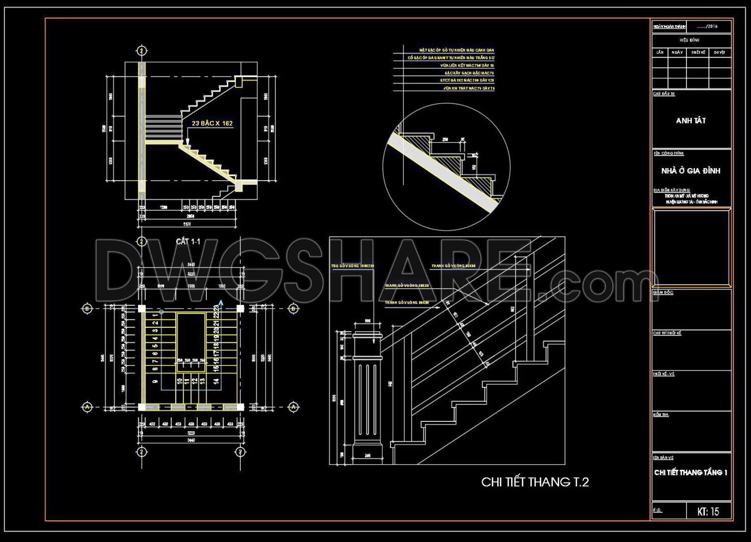 189. Download detailed CAD drawings of townhouse stairs