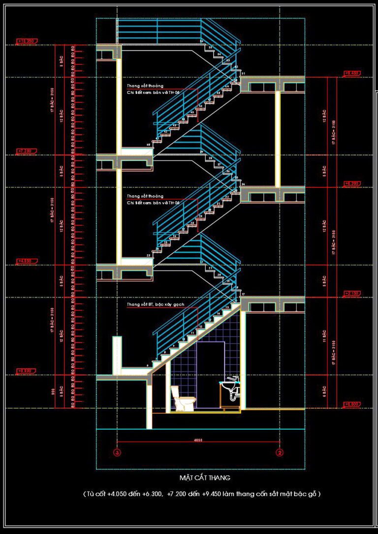 190. Download detailed CAD drawings of townhouse stairs