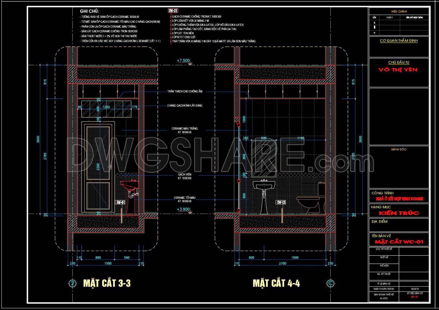 197. WC Layout Plan and elevations details CAD drawings download