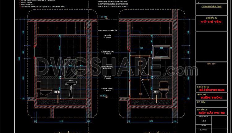197. WC Layout Plan and elevations details CAD drawings download - Free ...