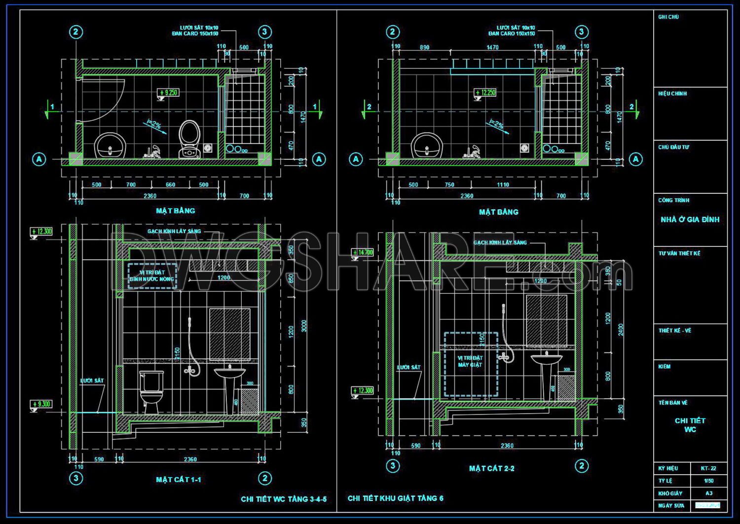 199. WC Layout Plan and elevations details CAD drawings download