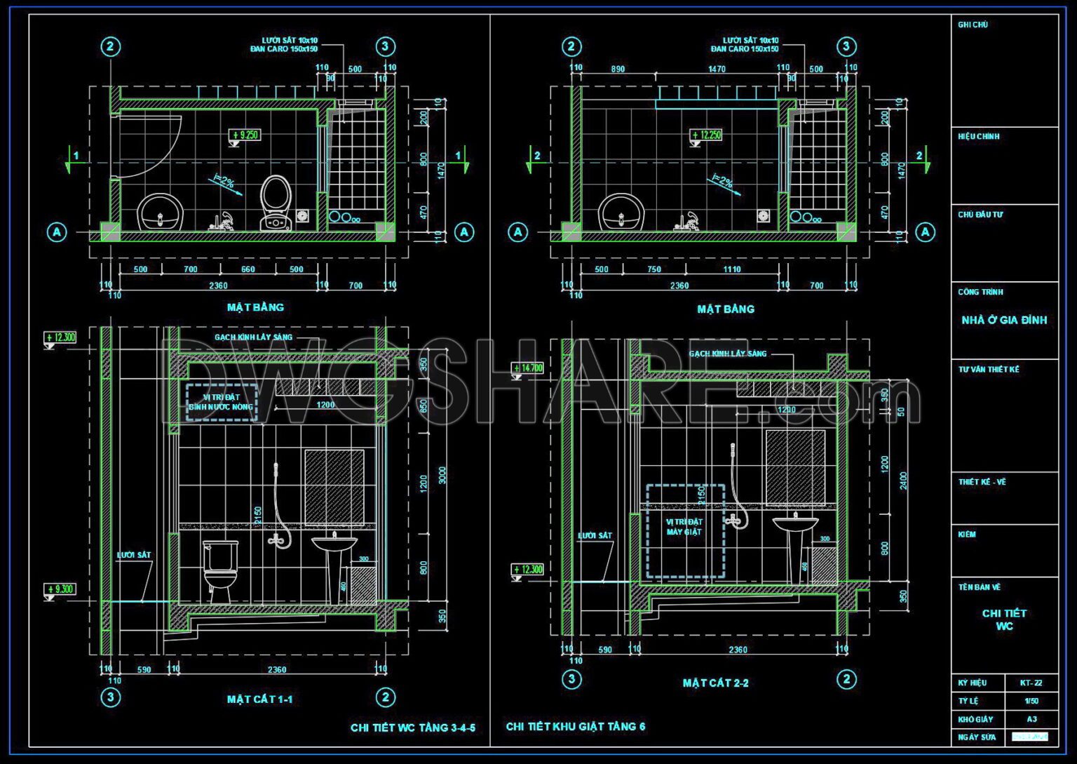 199. WC Layout Plan and elevations details CAD drawings download