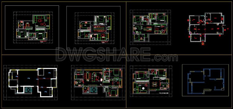 207. Functional layout plans of apartments ranging from 100m2 to 109m2
