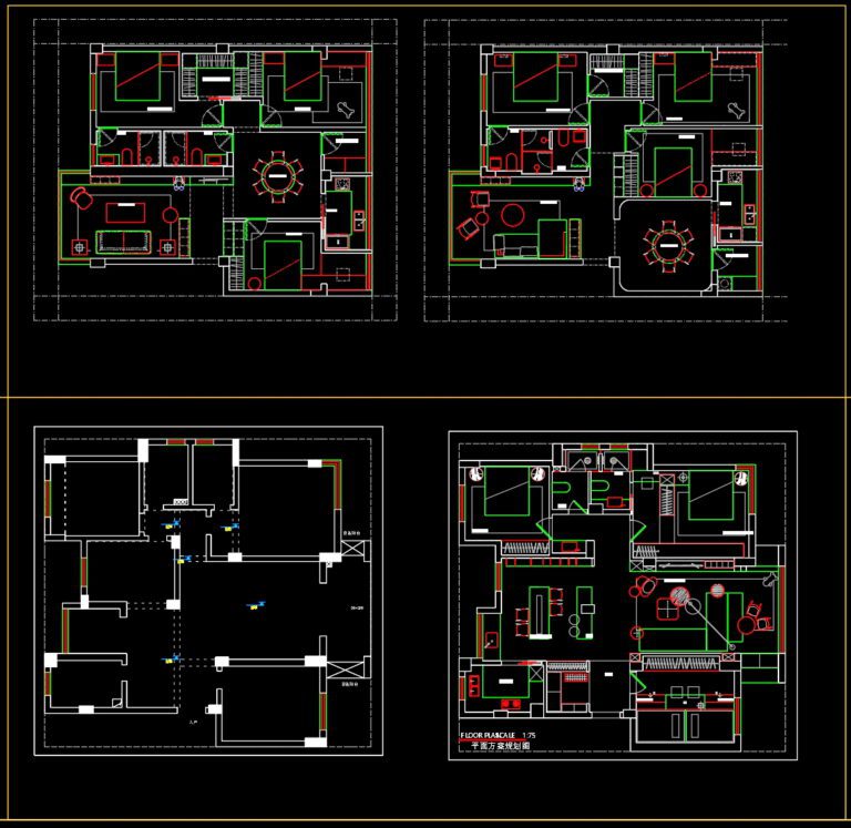209. Functional layout plans of apartments ranging from 120m2 to 126m2