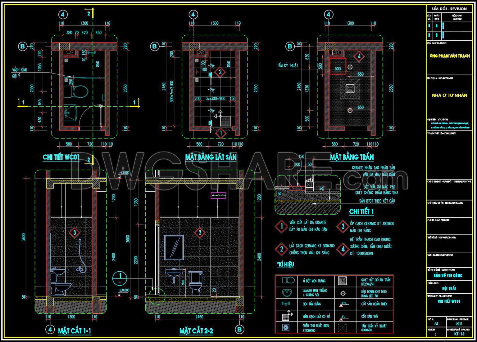 209. WC Layout Plan and elevations details CAD drawings download