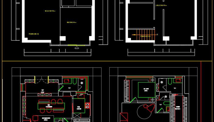 211. Functional layout plans of apartments ranging 150m2 - Free Cad ...