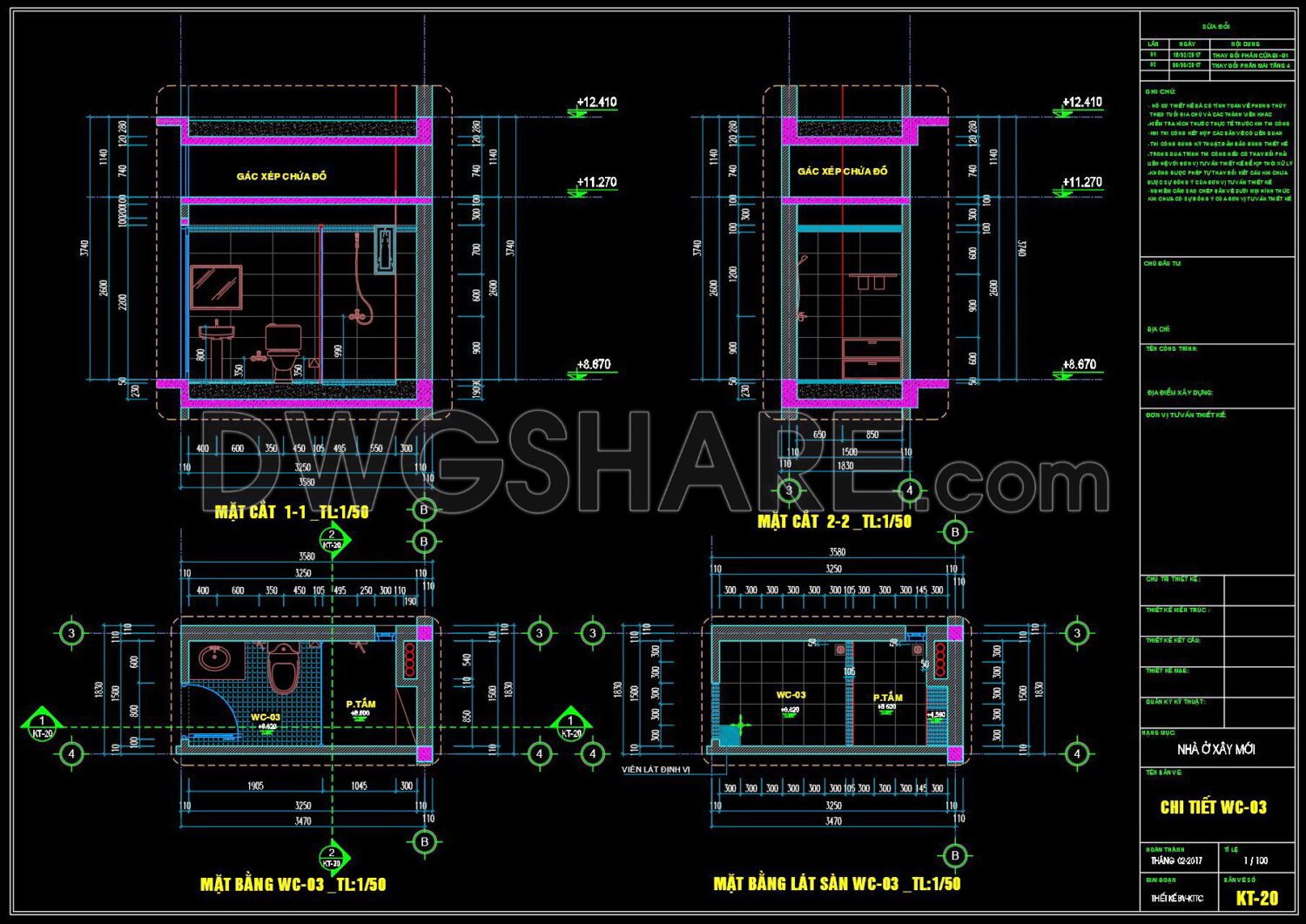 211. WC Layout Plan and elevations details CAD drawings download
