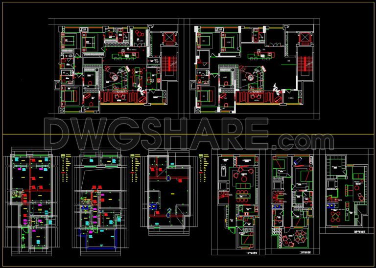 214. Functional layout plans of apartments ranging from 190m2 to 277m2