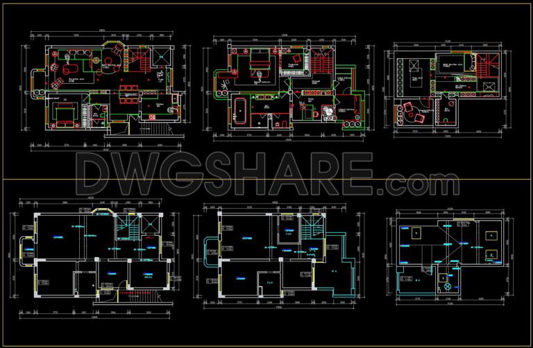 215. Functional layout plans of apartments ranging 280m2