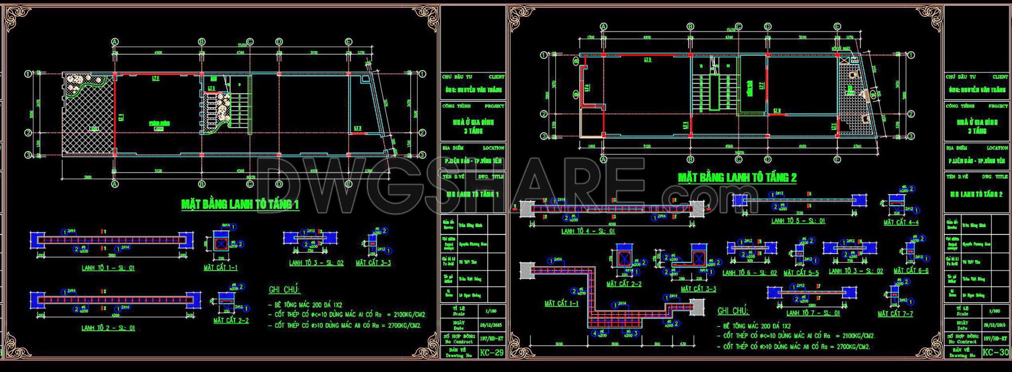 233. Structural Drawings Of 4-Story House A Complete Project 5m x 16.5m ...