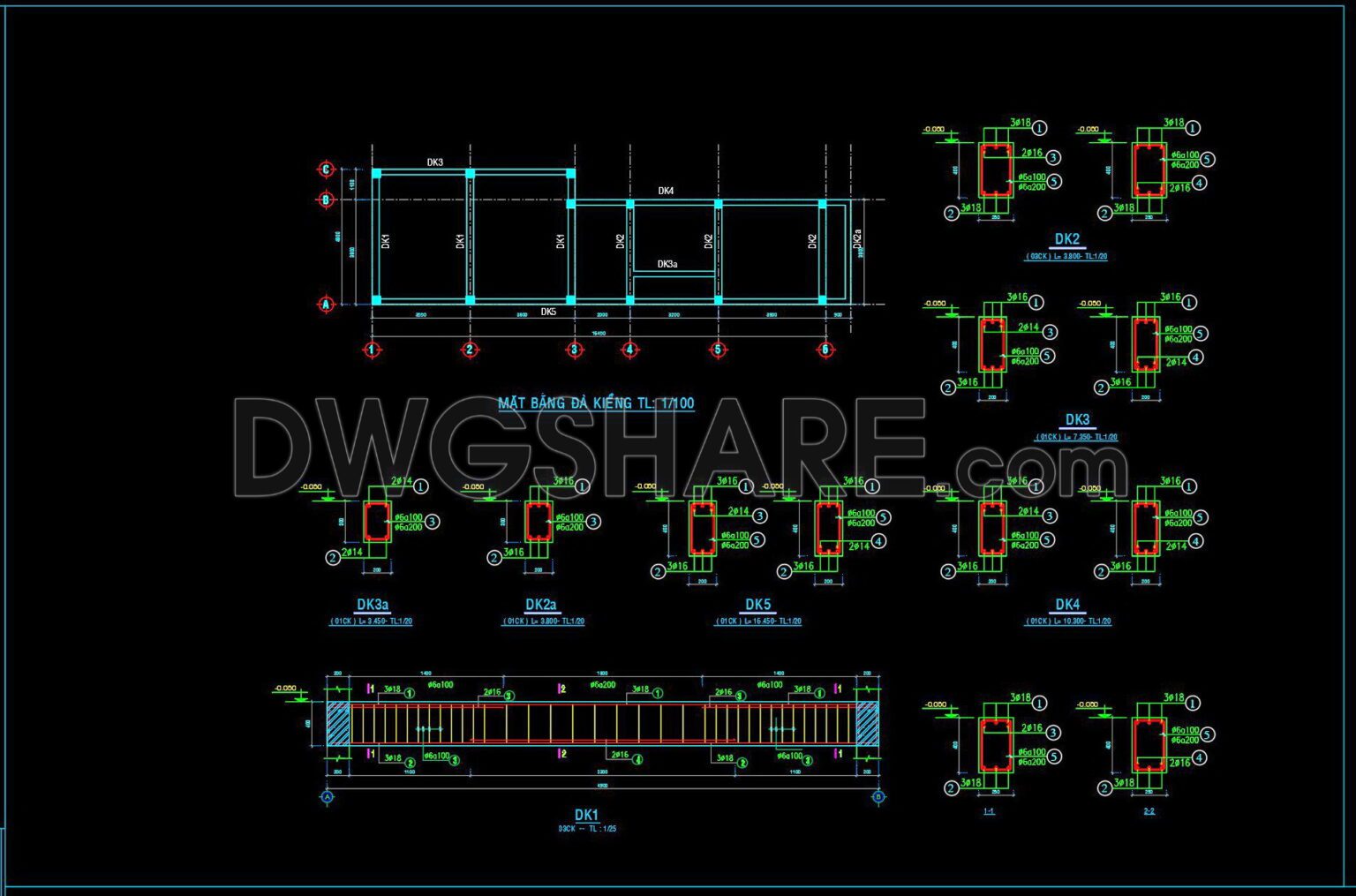234. Structural Drawings Of 3-Story House A Complete Project 4.9m x 16 ...
