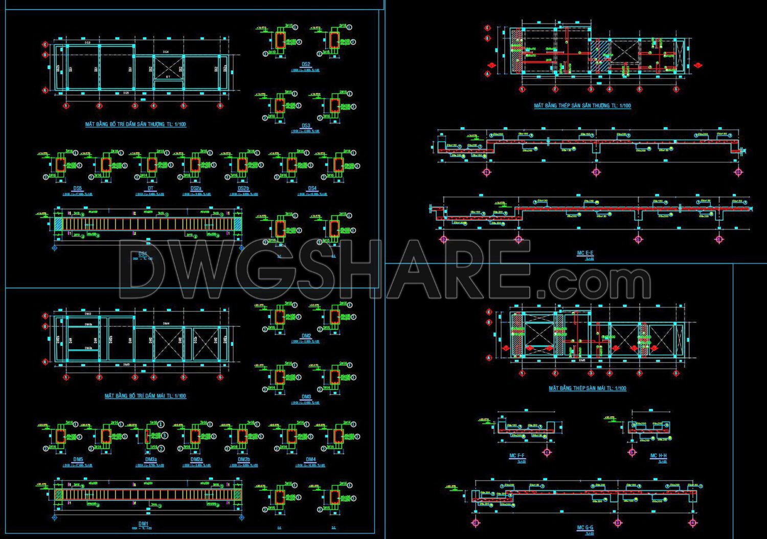 234. Structural Drawings Of 3-Story House A Complete Project 4.9m x 16 ...