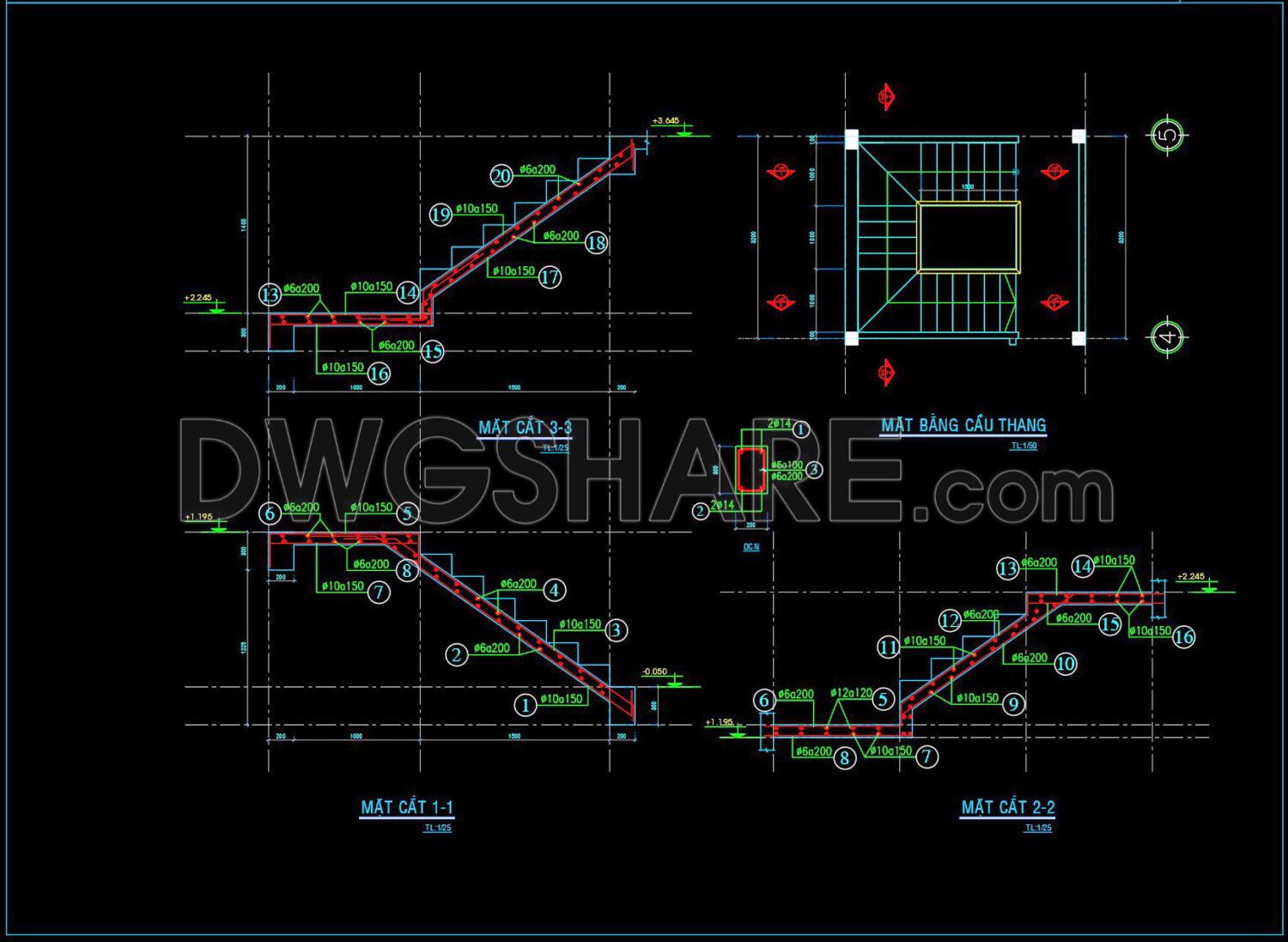 234. Structural Drawings Of 3-Story House A Complete Project 4.9m x 16 ...