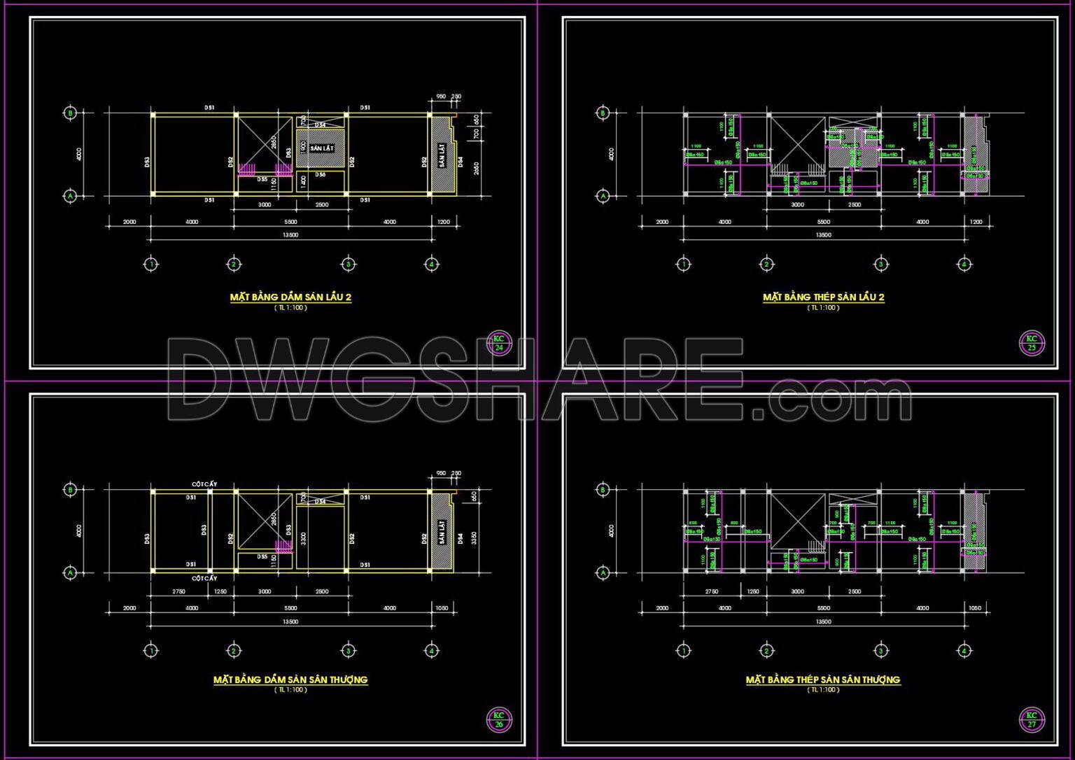 236. Structural Drawings Of 3-Story House A Complete Project 4m x 18.5m ...