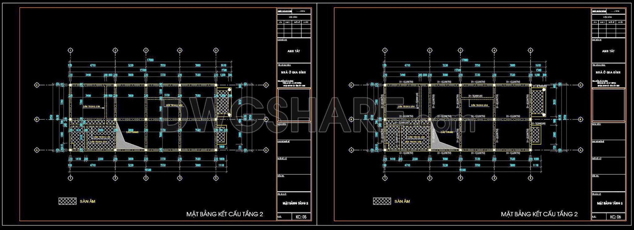237. Structural Drawings Of 4-Story House A Complete Project 7m x 16.5m ...