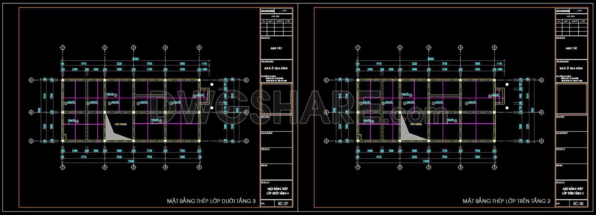237. Structural Drawings Of 4-Story House A Complete Project 7m x 16.5m ...