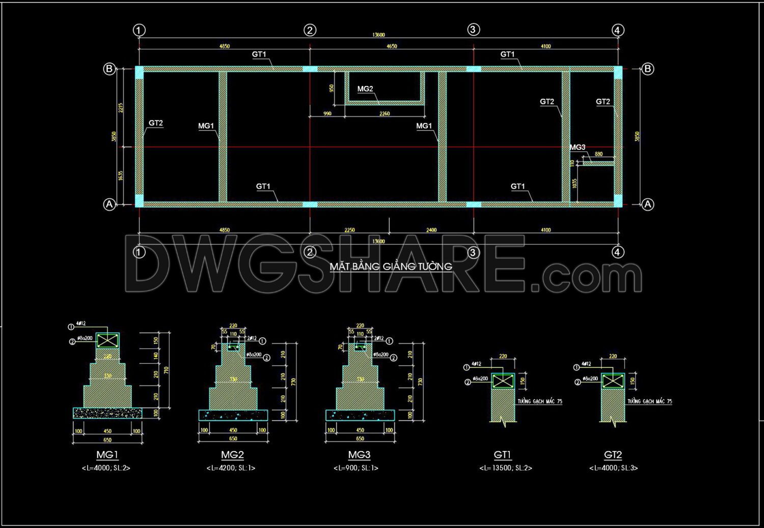 238. Structural Drawings Of 4-Story House A Complete Project 4m x 14m ...