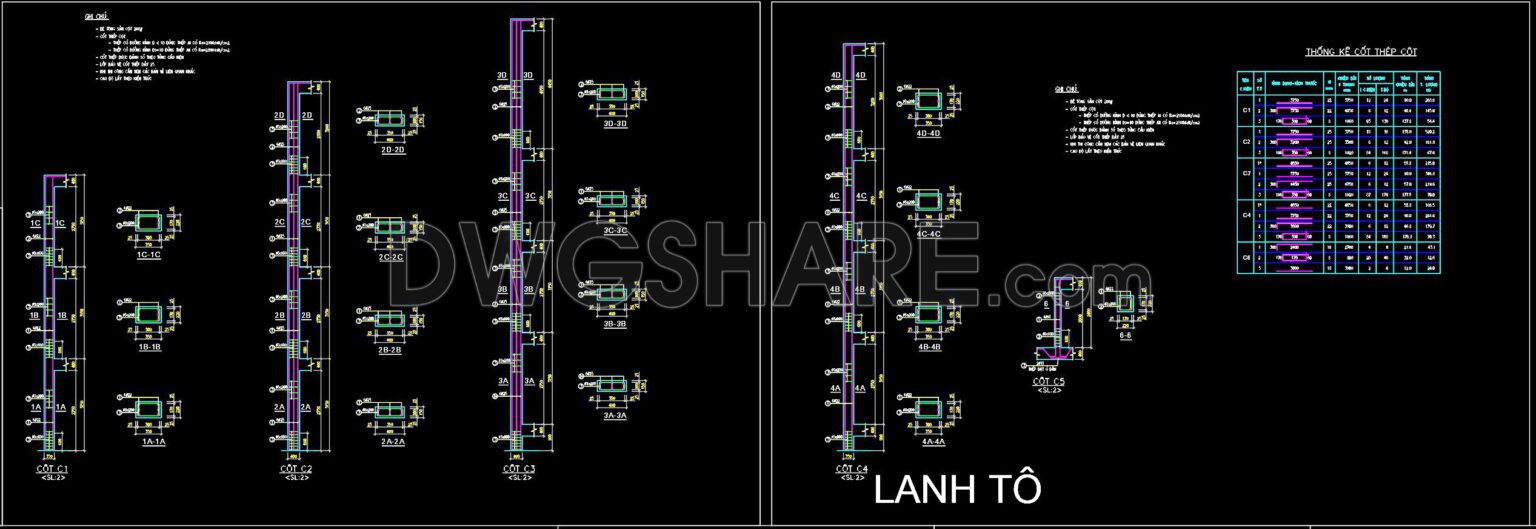 238. Structural Drawings Of 4-Story House A Complete Project 4m x 14m ...