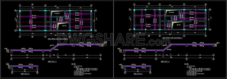 238. Structural Drawings Of 4-Story House A Complete Project 4m x 14m ...