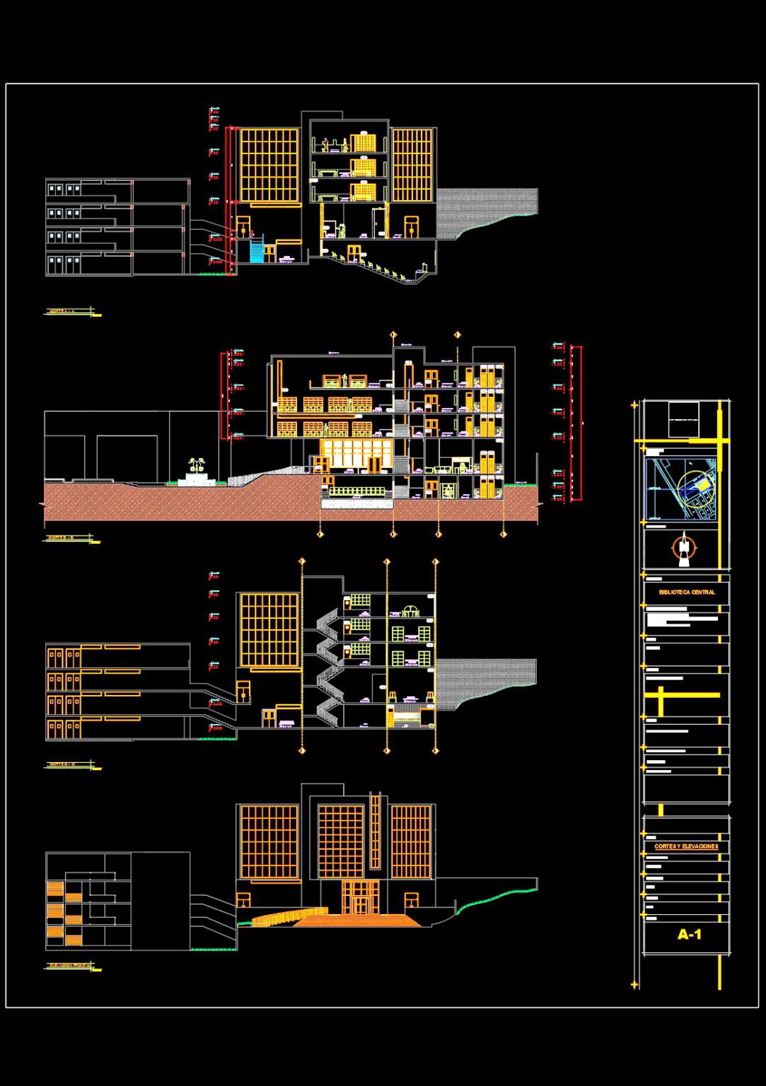 24. CAD drawings of central library for download