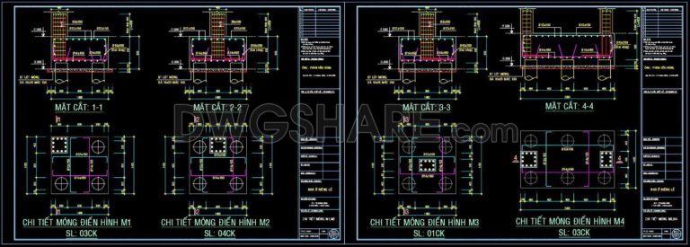 240. Structural Drawings Of 4-Story House A Complete Project 9.8m x 20 ...