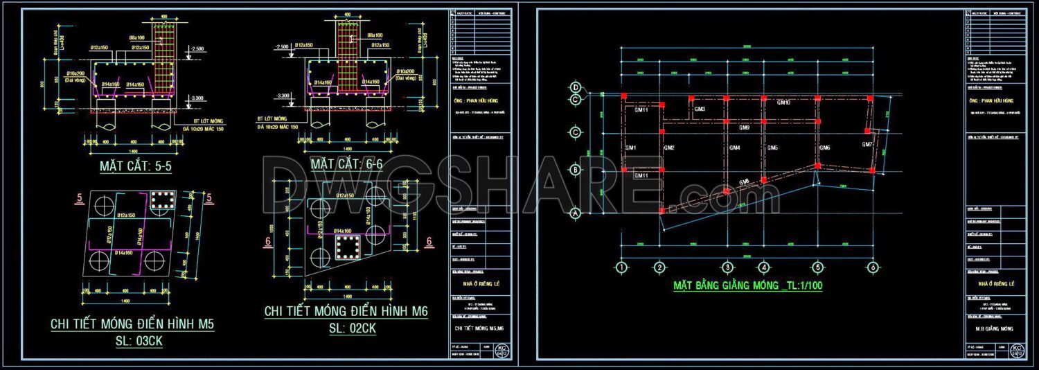 240. Structural Drawings Of 4-Story House A Complete Project 9.8m x 20 ...