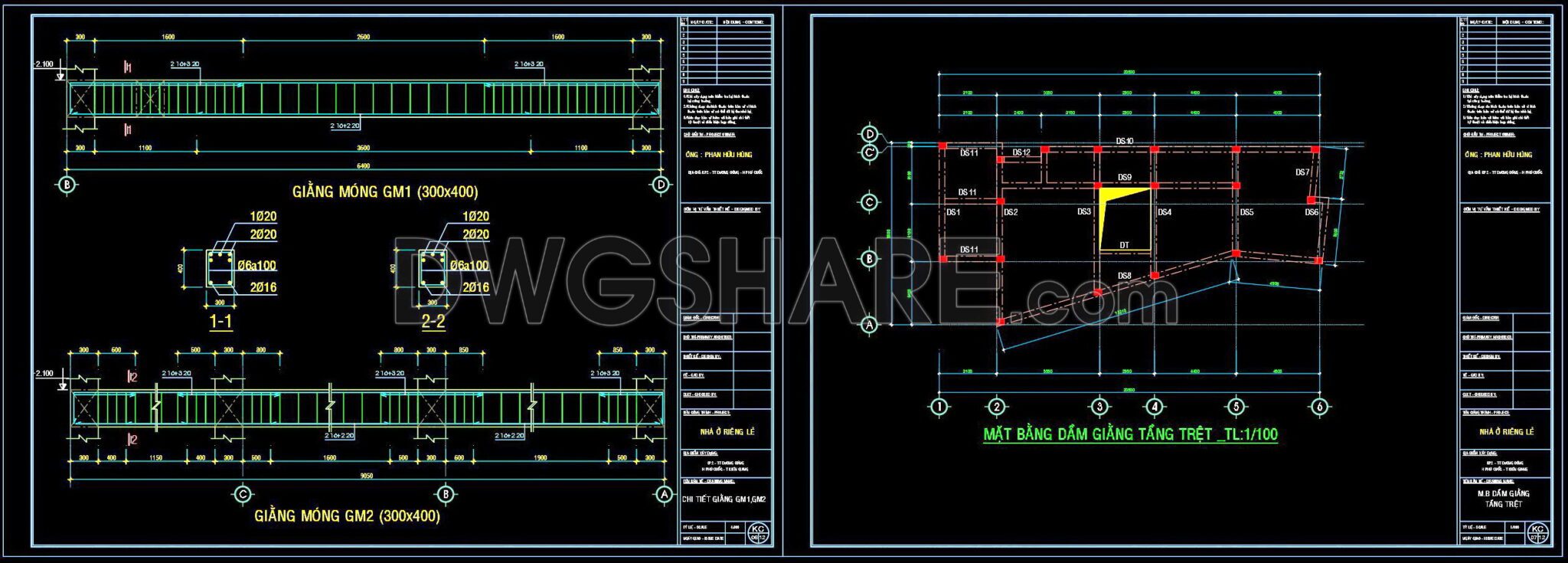 240. Structural Drawings Of 4-Story House A Complete Project 9.8m x 20 ...